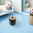 BESTYASH Airtight Wooden Dog Food Canister Black Large Pet Storage ...
