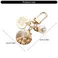 4Pcs Heart Pendant Conch Keychain Sea Creature ThemeKeychain Key Holder ...