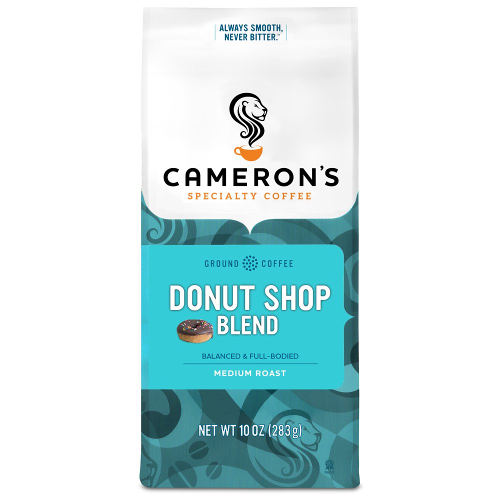 Cameron's Coffee Premium Donut Shop Ground Coffee, Medium Roast, 10 oz - Walmart.com - Walmart.com