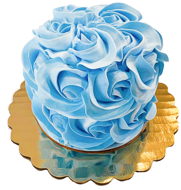 DEZICAKES Fake Cake Mini Cake Blue Rosette Cake Prop Decoration ...