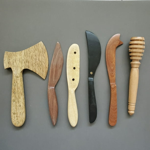Wood Cheese Knives Set - Wooden Handmade Spreader Knives - Wooden Honey ...
