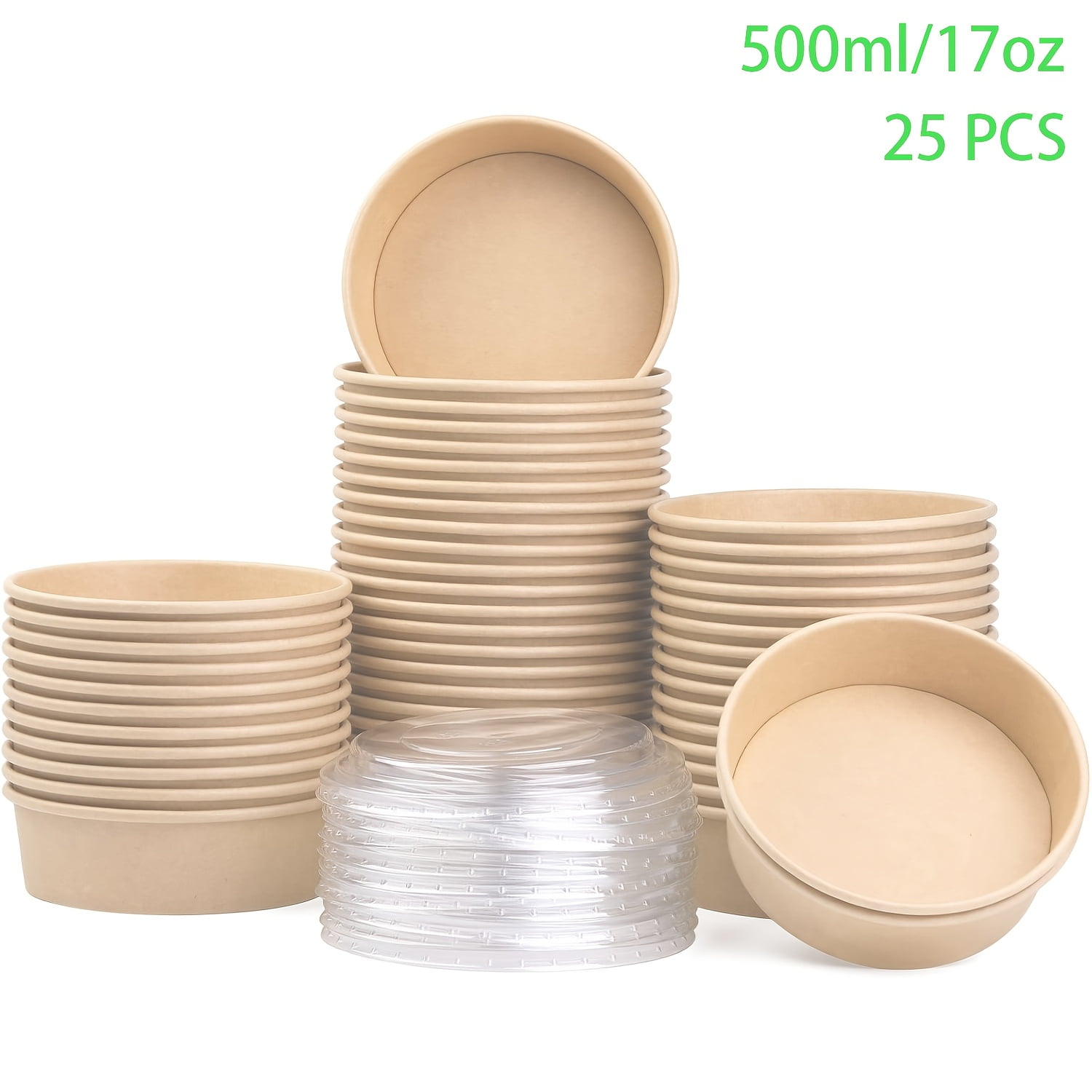 Click here for Nobrand 17oz/500ml 25/100 Pack Kraft Paper Bowls W... prices