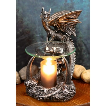 Decorative Guardian Dragon on Castle Electric Oil Warmer and Wax Tart ...