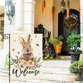 Newhomestyle Easter Floral Rabbit Garden Flag 12x18 Inch Double Sided ...