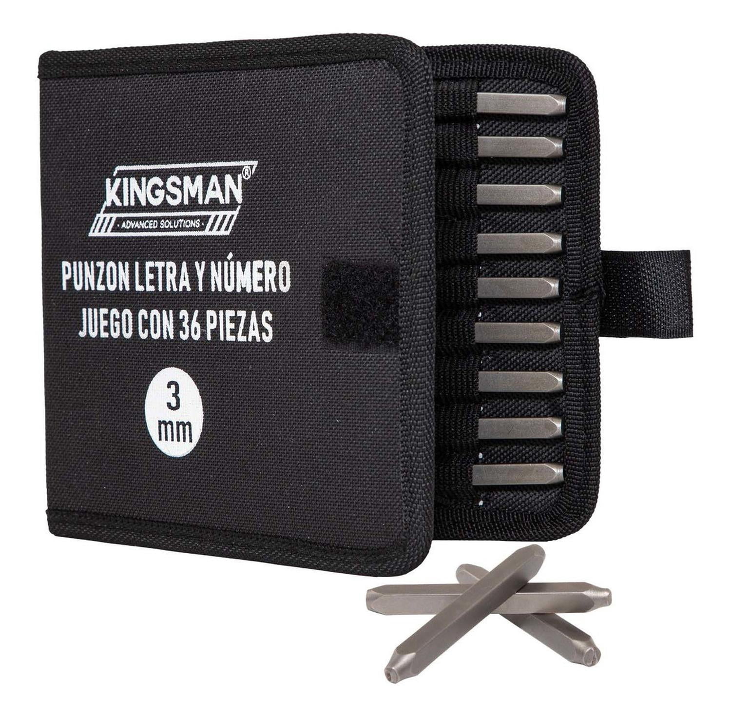 Combo Punzon Letras Números Kingsman 3mm 36 Pzs Estuche | Bodega ...