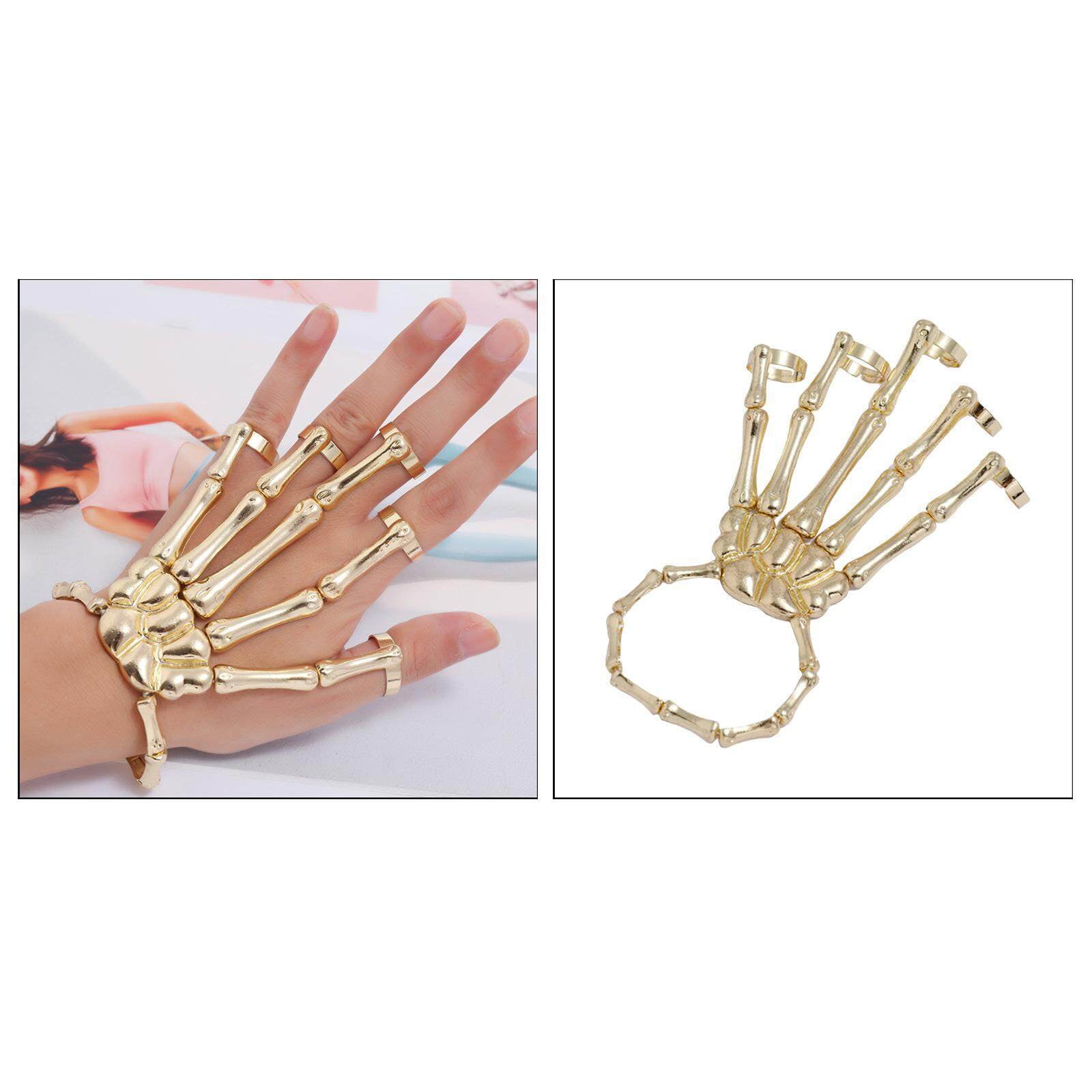 Click here for Baohd Skeleton Hand Bracelet With Rings Elasticity... prices