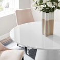47 Inch Dining Table, White, Wood, Round, Kitchen Cafe Bistro ...