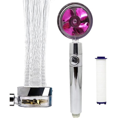Propeller Driven Filtered Shower Head - 360 Degrees Rotating High ...