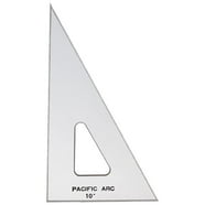 Pacific Arc Drafting Triangle, 4-inch, 30/60/90 Degrees, Clear Acrylic ...
