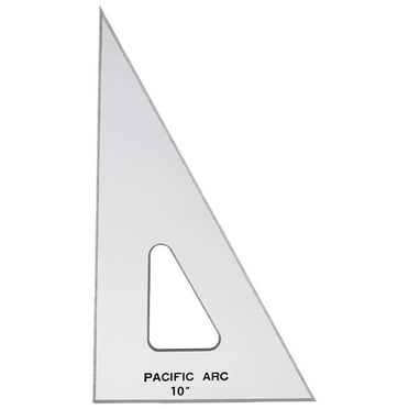 Pacific Arc Drafting Triangle, 4-inch, 30/60/90 Degrees, Clear Acrylic ...