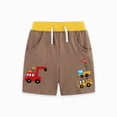 Boy Shorts Boys Car Cartoon Construction Truck Embroidered Drawstring ...