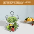 2 Tier Fruit Basket For Kitchen Regal Trunk & Co, Wire Fruit Organizer ...