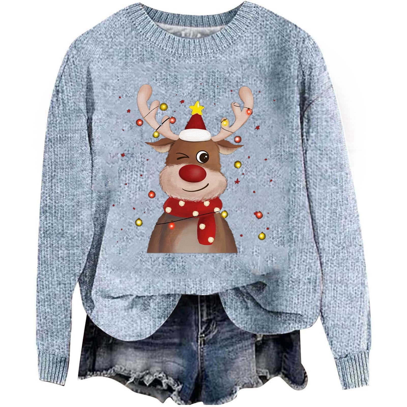 Click here for Zhanying Christmas Sweaters For Women Snowman Soft... prices