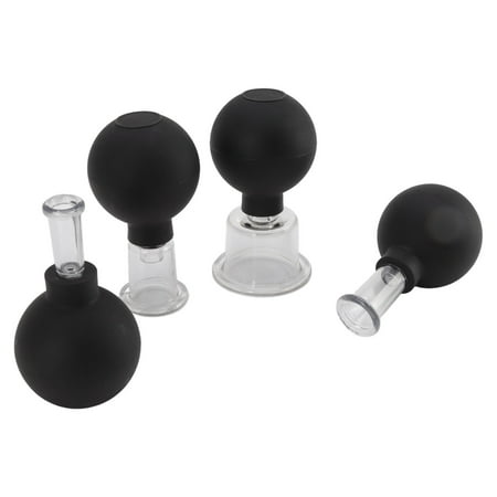 Glass Facial Cuppings, Wide Application 4pcs Reduce Pressure Glass ...