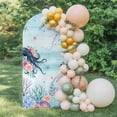 Arch Backdrop 5 Ft, Ocean Coastal Spandex Stretch Fitted Arch Cover ...