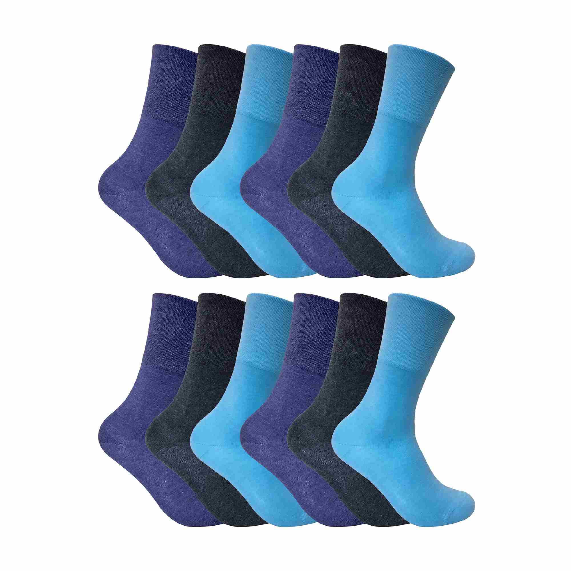 12 Pack Ladies Non Elastic Thermal Diabetic Socks | Sock Snob | Women ...