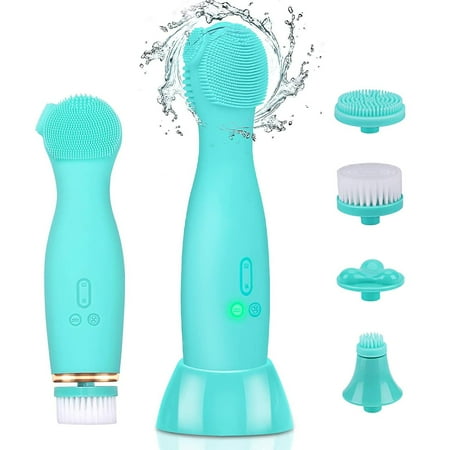 Facial Cleansing Brush Electric, Usb Rechargeable 4 Speeds Waterproof ...