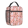 Bunny Lunch Bag Cute Cartoon Pattern Reusable Cooler Tote With Front ...
