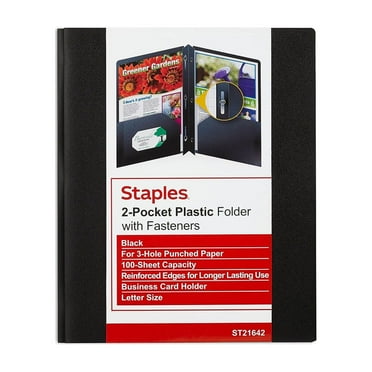 Staples 2 Pocket Plastic Folder Green 970157 - Walmart.com