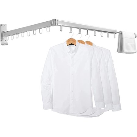 Laundry Drying Rack Collapsible Wall Mounted, Retractable Expandable ...