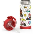 Thermos Stainless Steel Funtainer Water Bottle with Straw, Super Mario Bros, 14 Fluid Ounces ...
