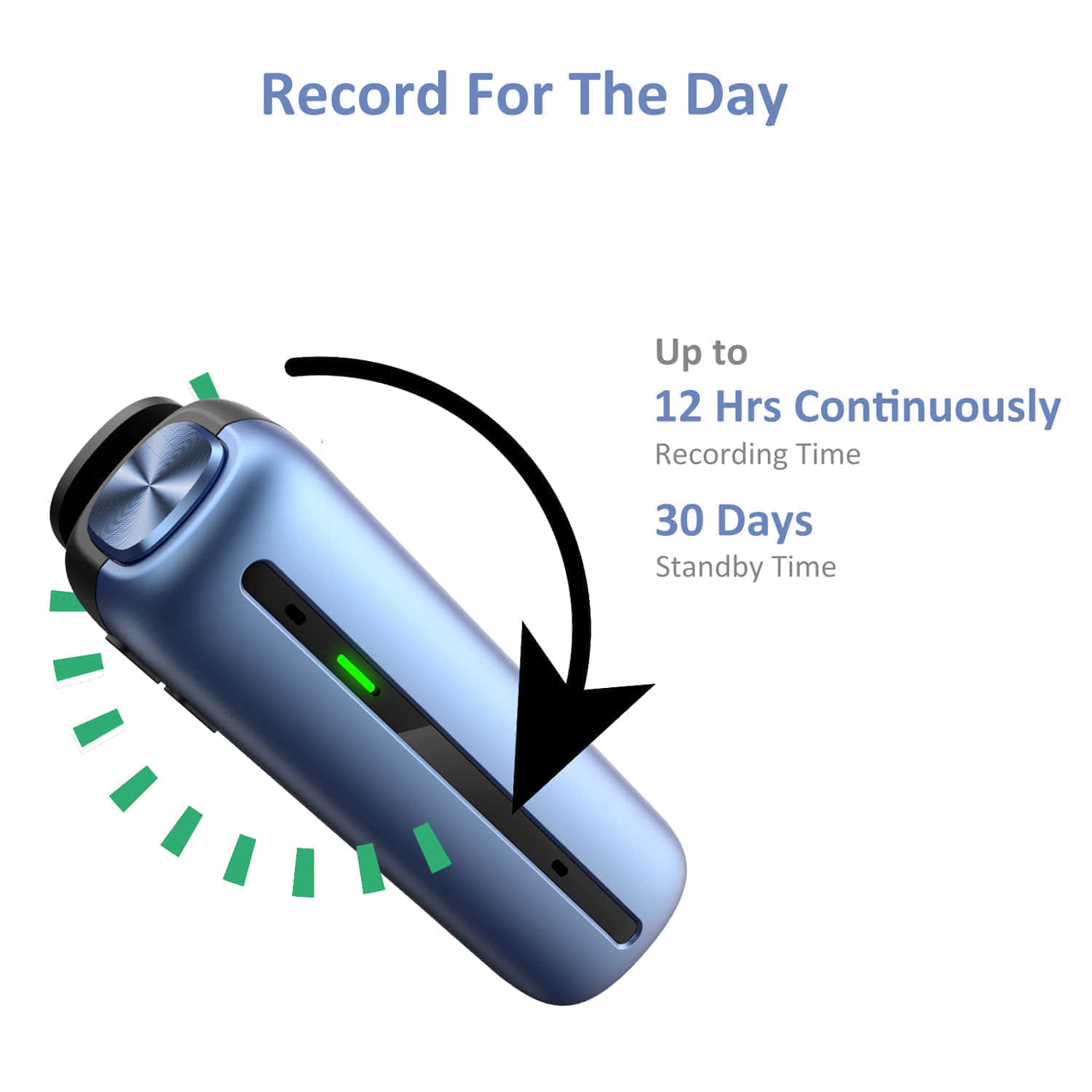 Buy Goldencivetcat Compact 16GB Digital Voice Recorder, 12000 Mins ...