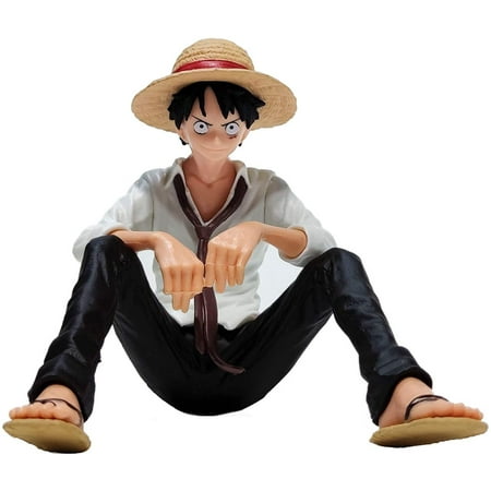 Anime Onepiece Figures Sitting Luffy Figurine Shirt Photo Artist ...