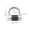 5-Digit Combination Padlock, 2-1/2-inch Resettable Alphabet Code Lock ...