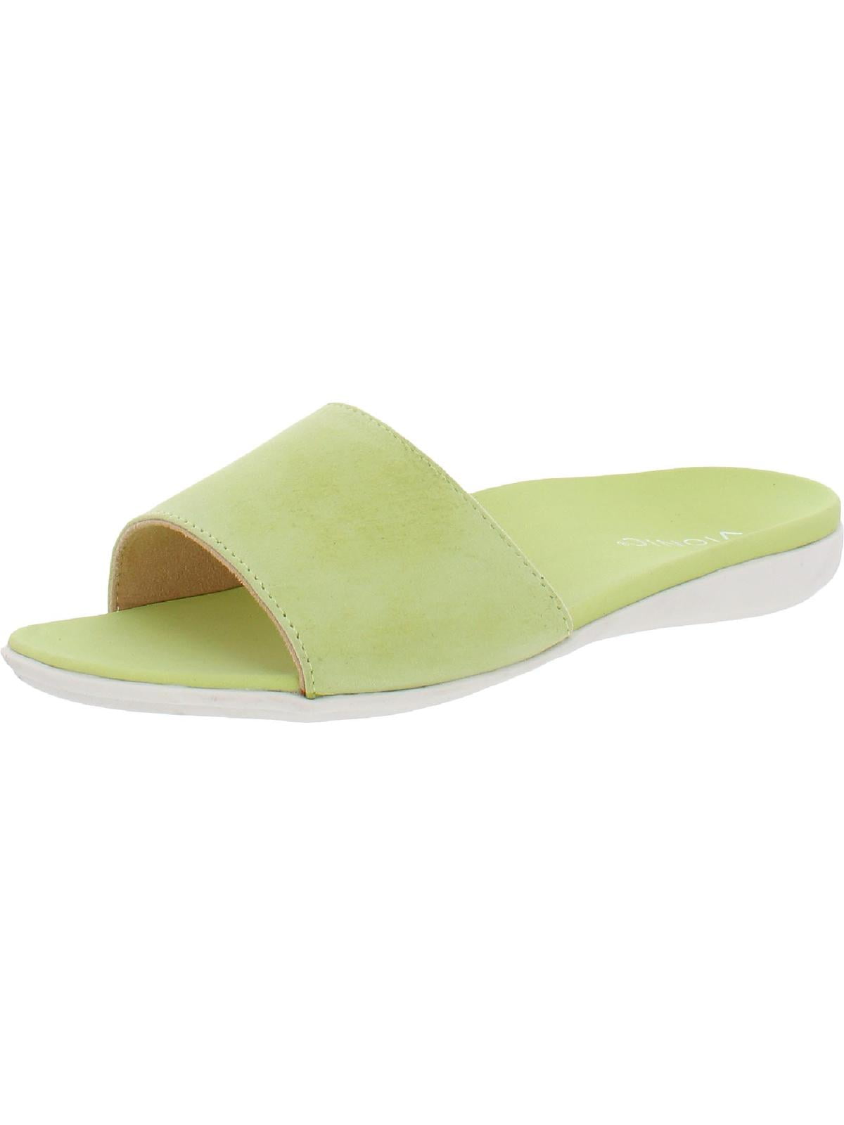 Vionic Womens Val Suede Slip On Slide Sandals - Walmart.com