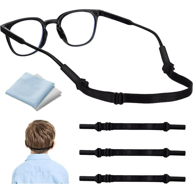 Adjustable Glasses Straps, No Tail Anti-Slip Eyeglasses String Holder ...
