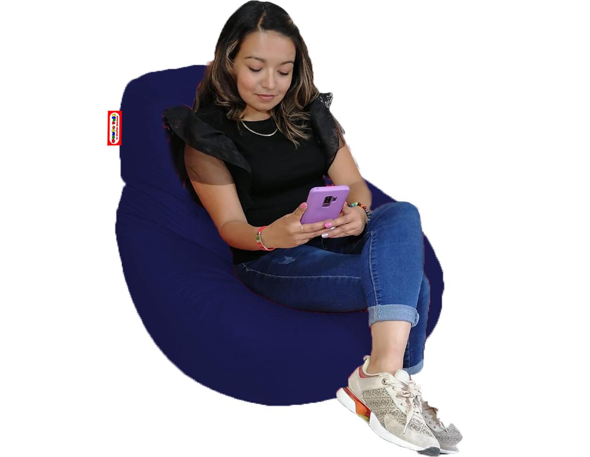 Sillón Puff Mundo Puff Pera Jumbo 95 x 115 cm azul marino Jumbo Mundo ...