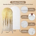 Arch Backdrop 4 Ft, Abstract Gold Spandex Stretch Fitted Arch Cover ...