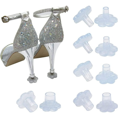 5 Pairs Clear High Heel Protectors, 5 Sizes Heel Repair Caps Covers for ...