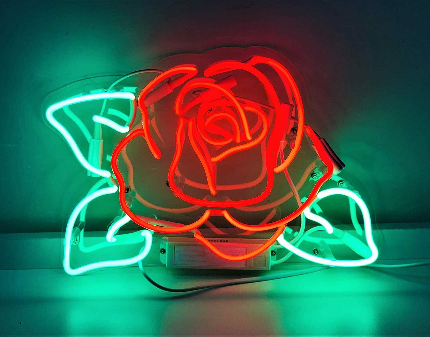Queen Sense 14" Rose Flower Neon Sign Acrylic Man Cave Handmade Neon ...