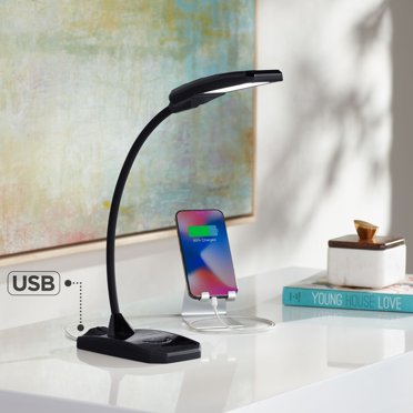 Mainstays 3.5 Watt Dimmable LED Desk Lamp with USB Port, Black ...