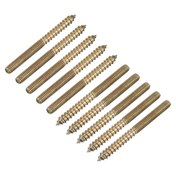 M6x70mm Hanger Bolts, 24 Pack Double Ended Thread Dowel Screws ...