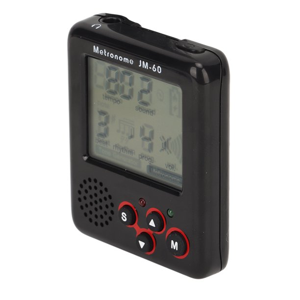 Clip On Digital Metronome, LCD Mini Metronome Black 1000mAh For Music ...