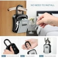 luopital Key Lock Box, Portable Combination Lockbox, Wall-Mounted Key ...