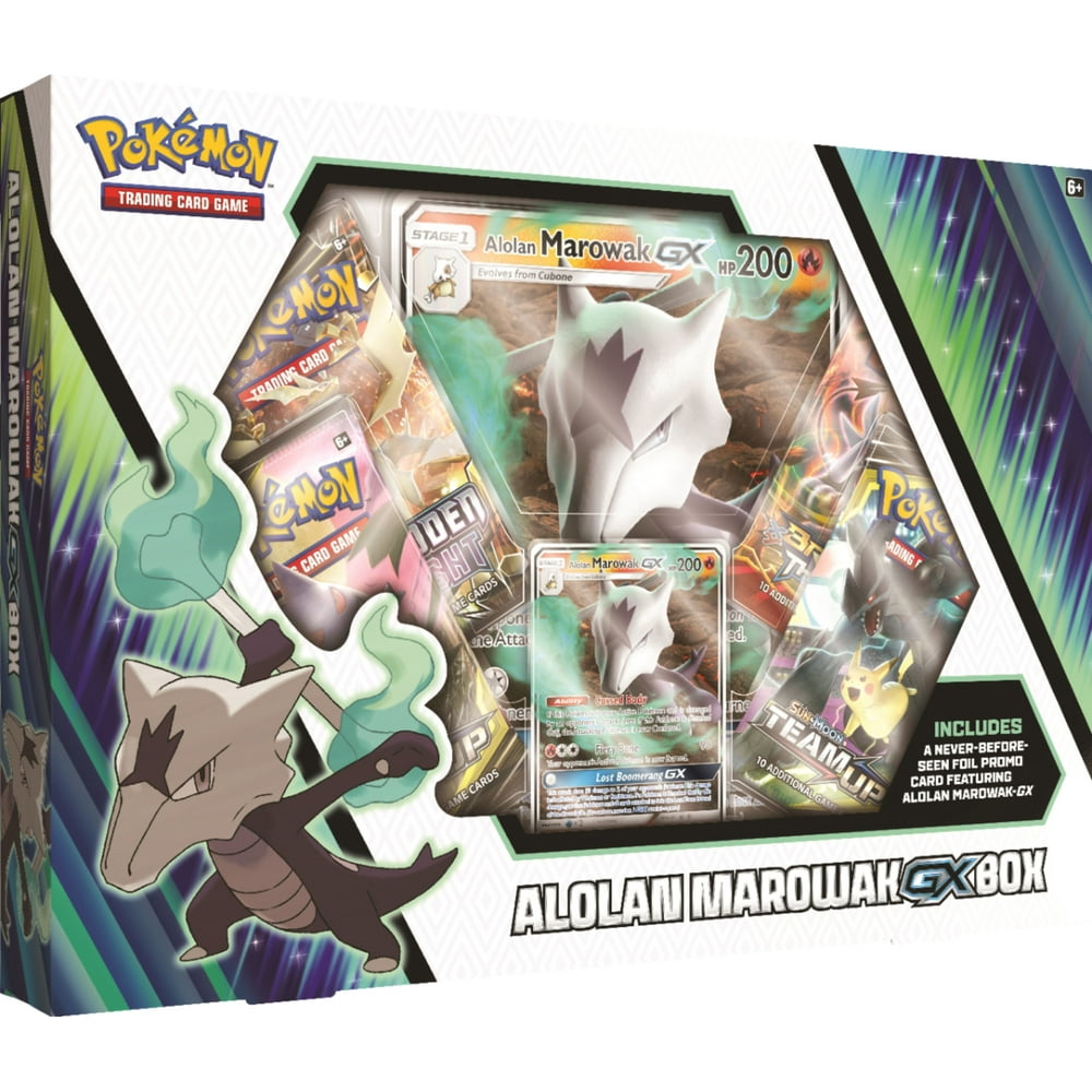 Pokemon Sun and Moon 10 Alolan Marowak GX Box- 4 Pokemon Trading Card ...