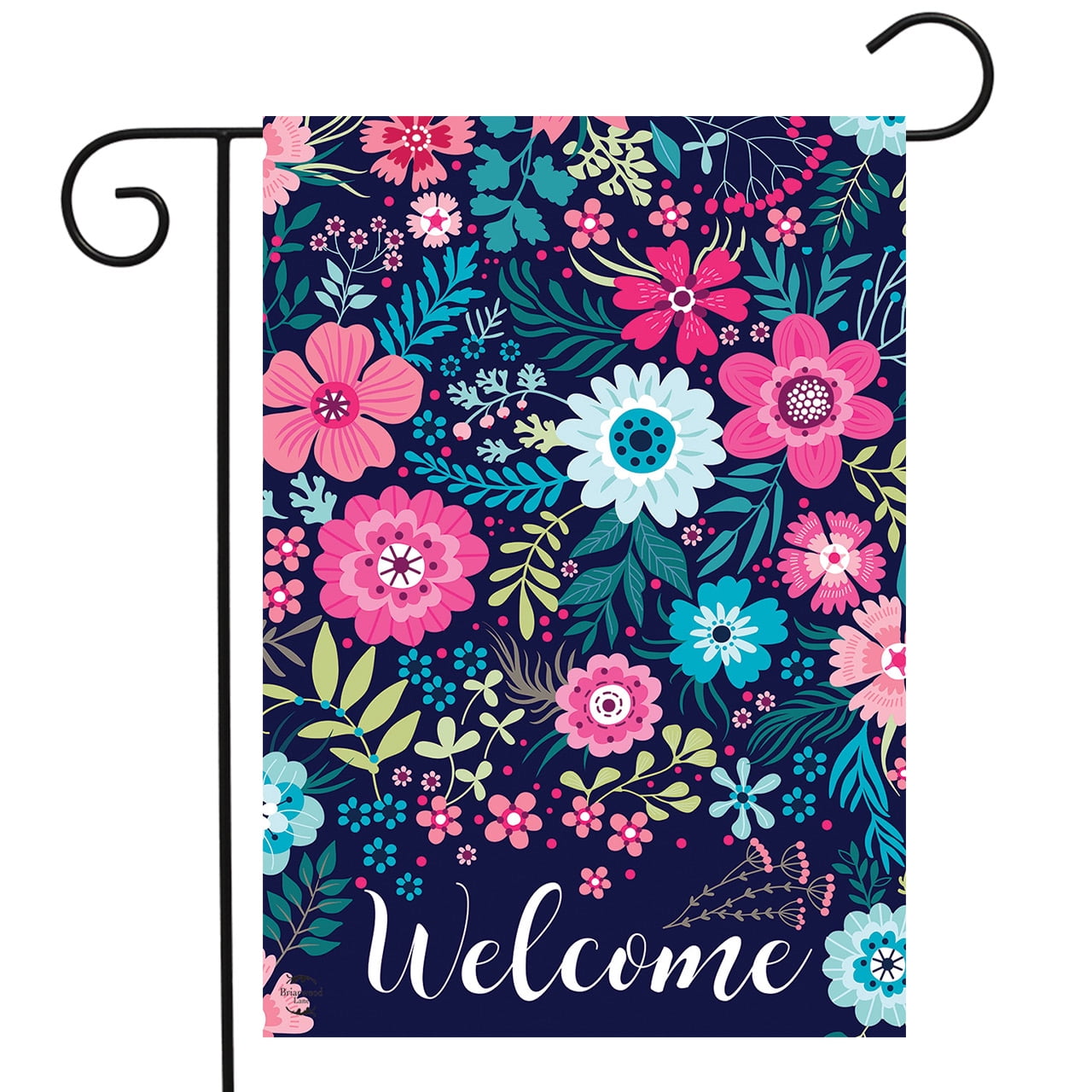 Bright Floral Spring Garden Flag Welcome Flowers 12.5" x 18" Briarwood ...