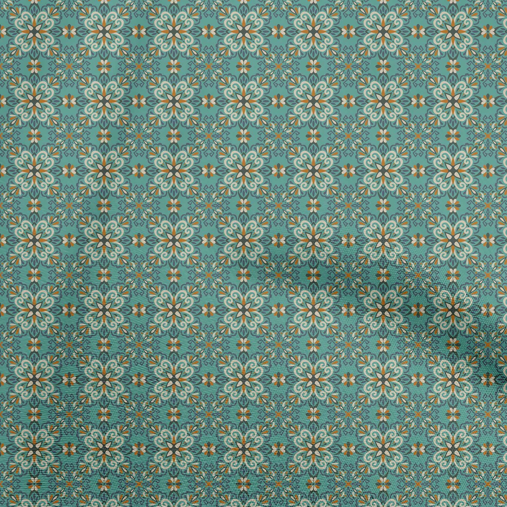 oneOone Viscose Chiffon Dark Teal Green Fabric Asian Ornamental Diy ...