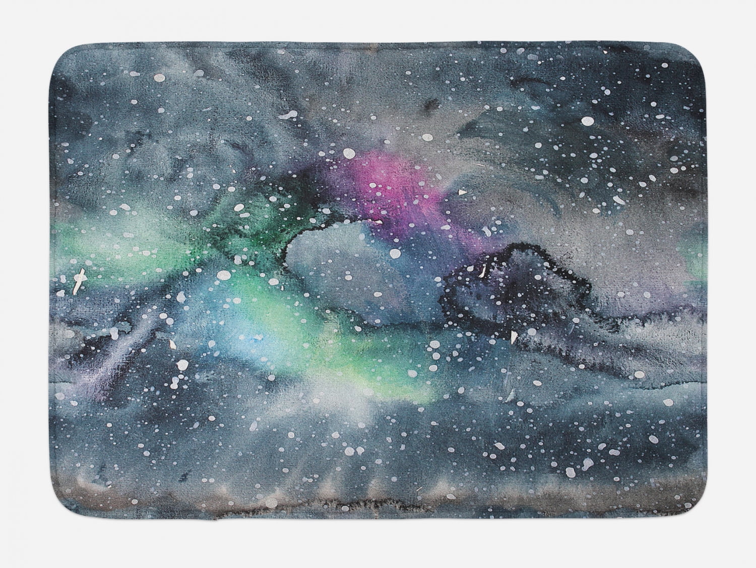 Psychedelic Bath Mat, Space Galaxy Inspired Hazy Grunge Modern ...
