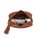 Daisy Rose Quilted Cross body bag with tassle - PU Vegan Leather ...