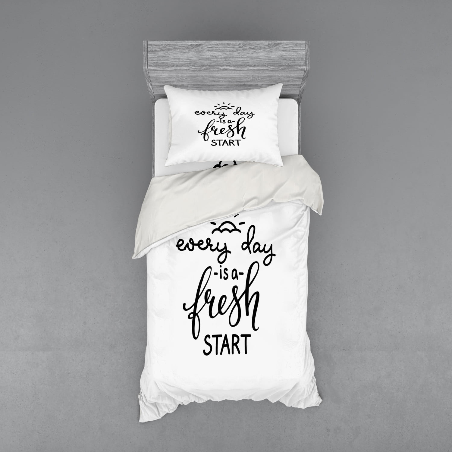 Saying Duvet Cover Set, Illustration of a Saying Every Day is a Fresh ...