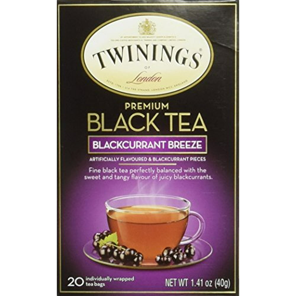 Twinings Blackcurrant Tea, Tea Bags, 20-Count Boxes (Pack of 6 ...