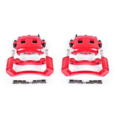 Power Stop Front Pair of Red Powder Coated Calipers S1379 - Walmart.com