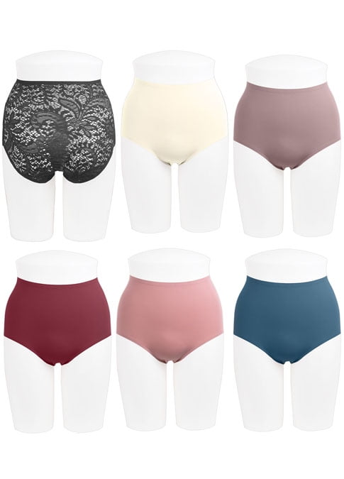 Ladies Laser Cut Floral Lace Back Briefs 12 Piece Color Variety Pack ...