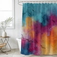 54x78 Inch Shower Curtain Decorative Turquoise Orange Purple Bathtub ...