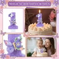 Creative Cartoon Number Birthday Candle with Decorative Floral Elements ...