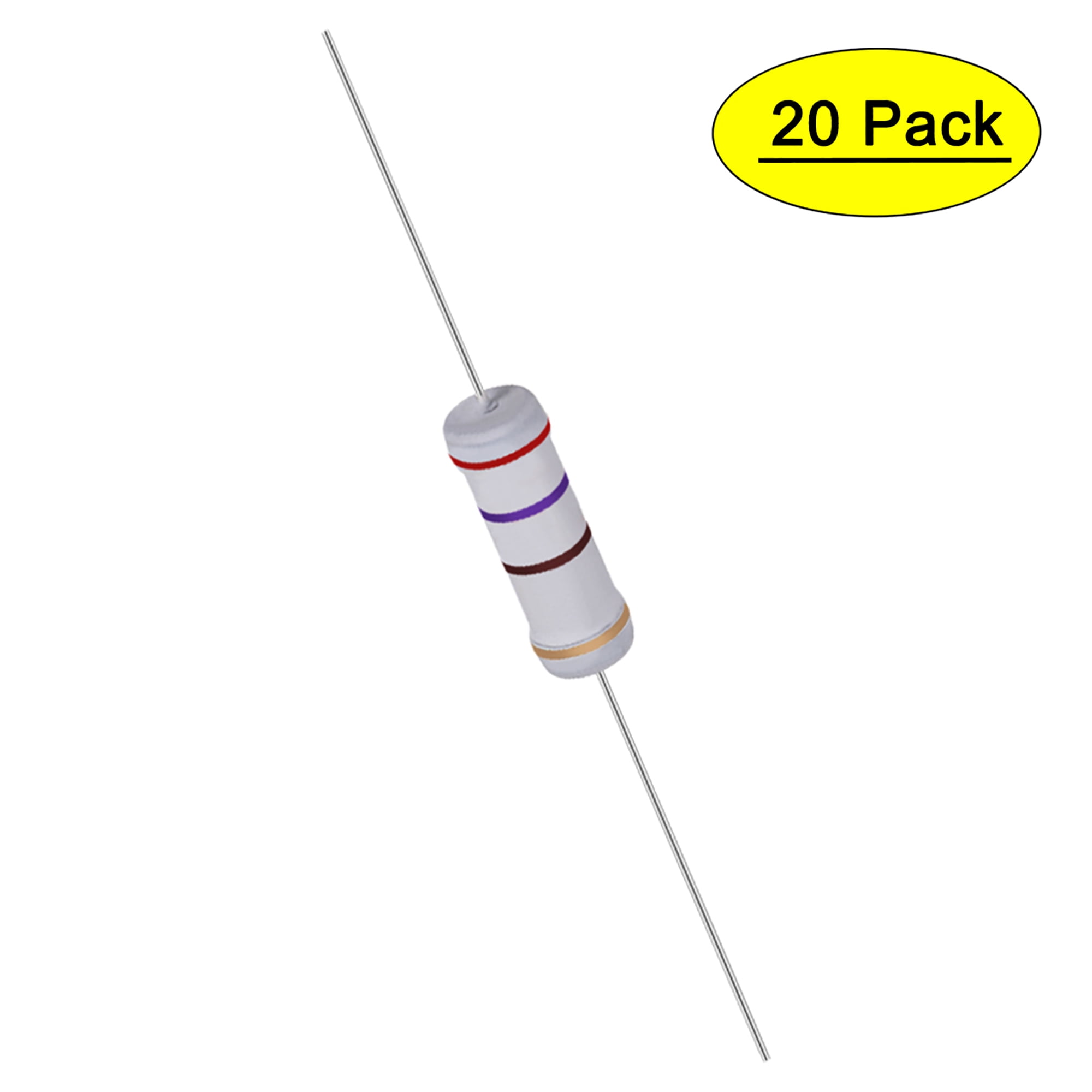 Uxcell 270 Ohm 3W ±5% Tolerance Axile Lead Metal Oxide Film Resistor 20 ...